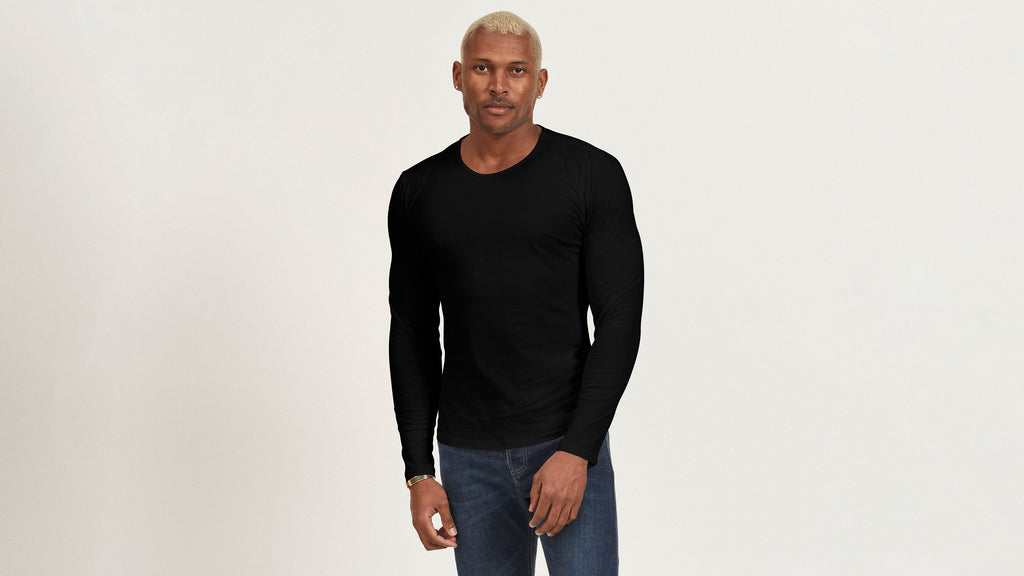 Men's Organic Cotton LS Crew T-shirt | Citizen Wolf