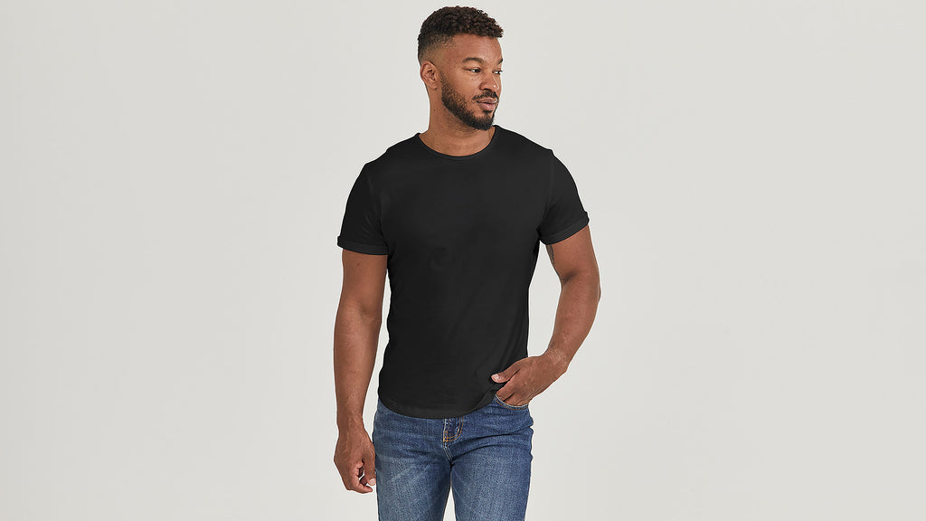 Men's Organic Cotton Rolled Crew T-shirt | Citizen Wolf