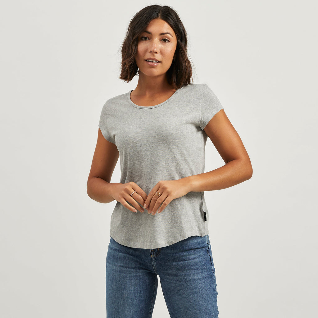 Women's Organic Cotton Cap Sleeve Relaxed Crew T-shirt | Citizen Wolf