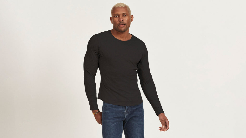 Men's Recycled Cotton LS Crew T-shirt | Citizen Wolf